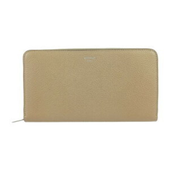 Celine | Bags | Celine Zip Wallet Beige Orange Red Leather | Poshmark